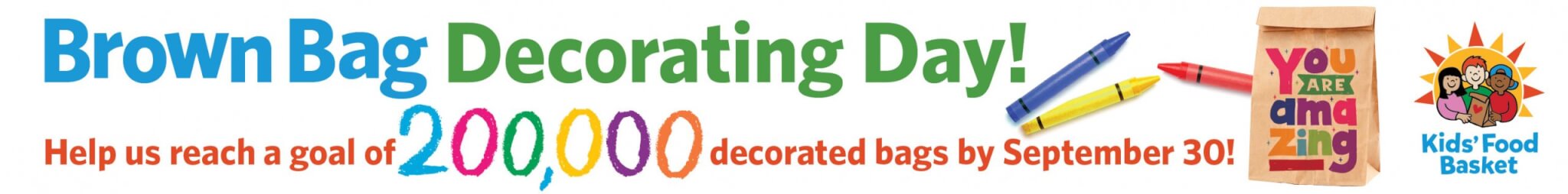 Brown Bag Decorating Day - Kids Food Basket